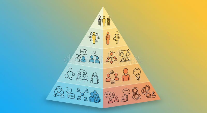 A Triangular Pyramid is Divided into Layered Segments, Each Containing ...