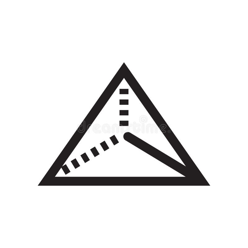 Triangular Pyramid from Top View Icon Vector Sign and Symbol Isolated ...