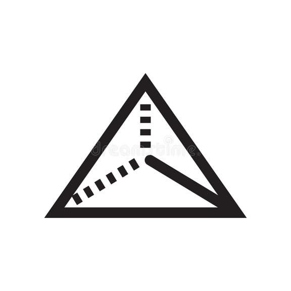 Triangular Pyramid from Top View Icon Vector Sign and Symbol Isolated ...