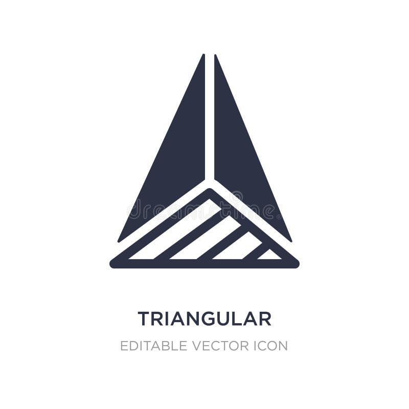 Triangular Pyramid from Top View Icon on White Background. Simple ...