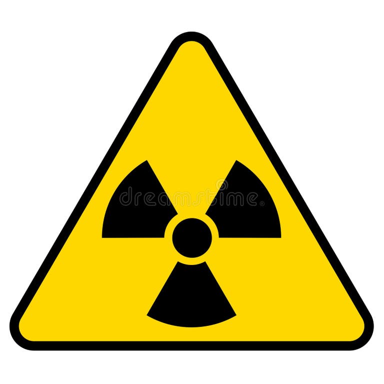 Triangular Radiation Hazard Warning Sign Stock Illustration ...
