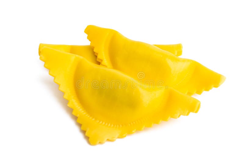 Triangular Ravioli Isolated Stock Photo - Image of diet, isolated ...