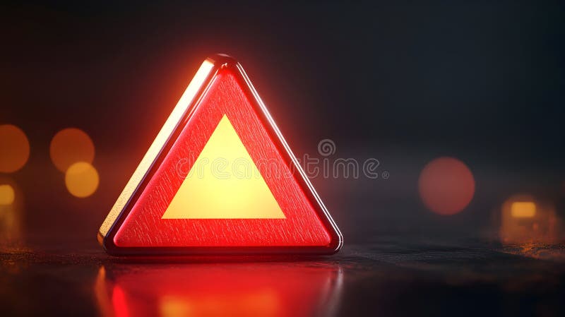 125 Reflective Red Warning Triangular Sign Stock Photos - Free ...
