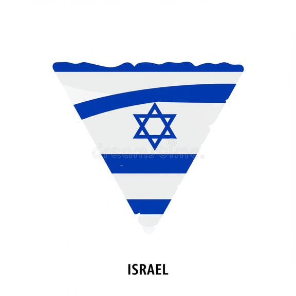 A Triangular Representation of the Israel Flag is Depicted. it Features ...