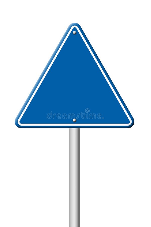 Blank Triangular Traffic Sign Stock Photo - Image of forbidden ...