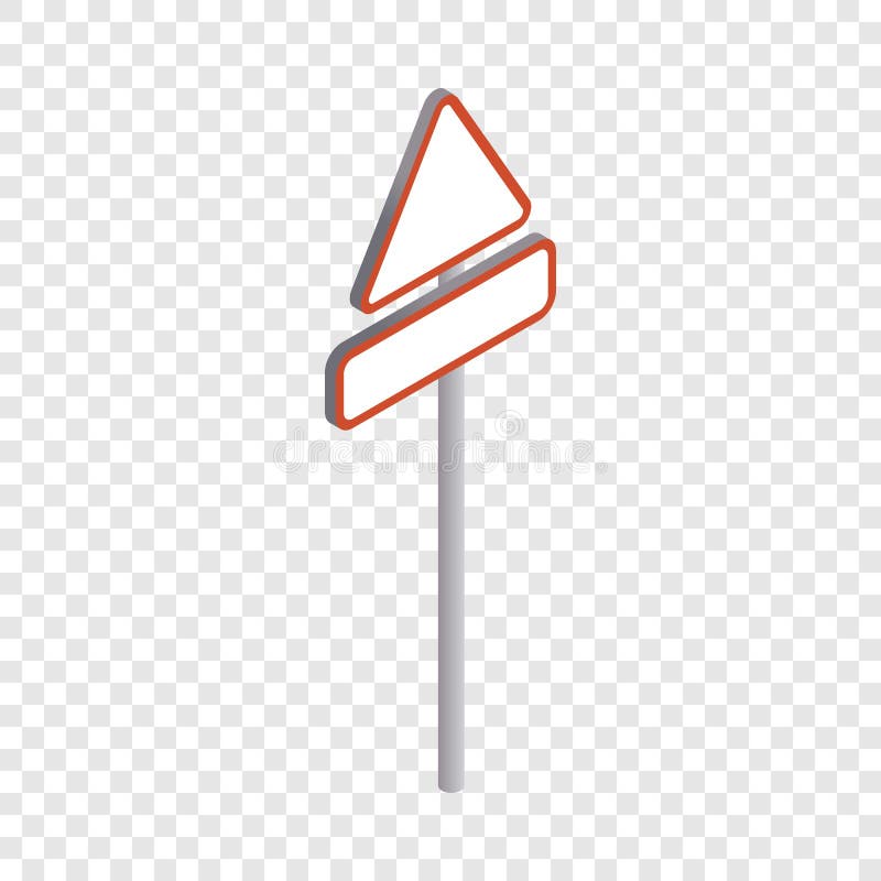 Triangular Road Sign Icon, Isometric 3d Style Stock Vector ...
