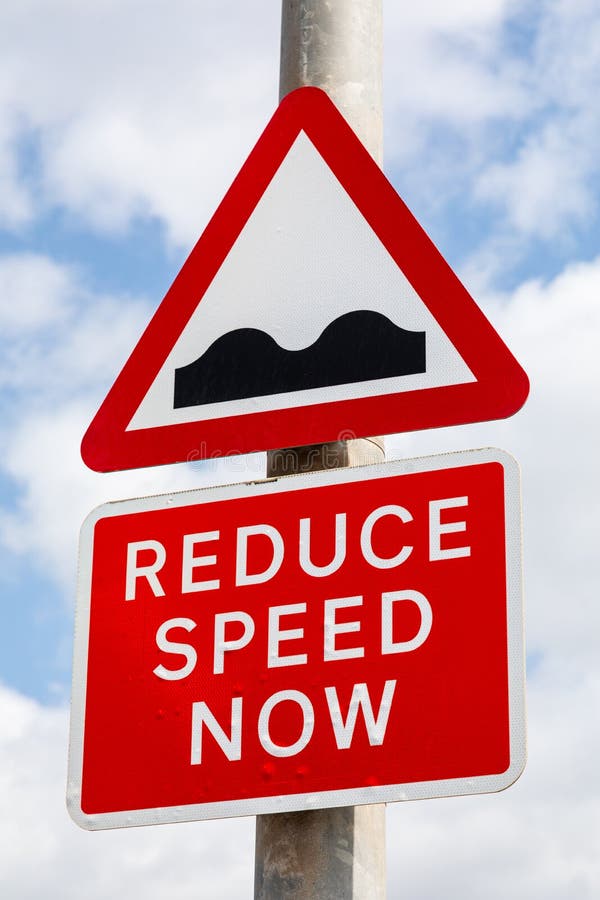 Triangular Road Sign Warning of Bumpy Road Ahead New Brighton Wirral ...