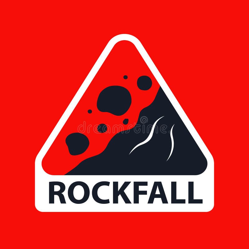 Rockfall Sign Stock Illustrations – 1,044 Rockfall Sign Stock ...