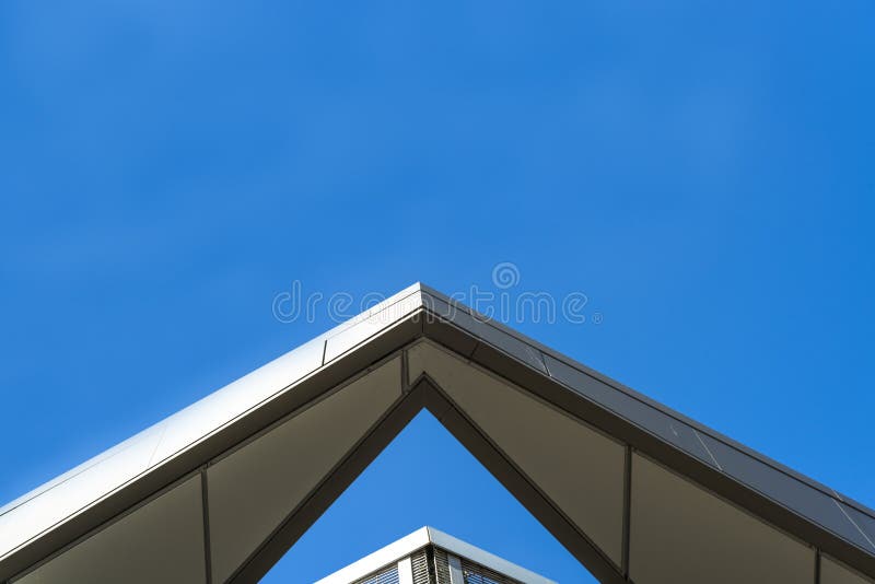 Triangular roof edge stock photo. Image of roof, blue - 38904466