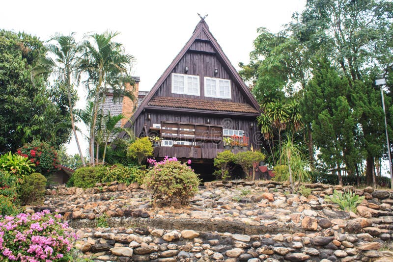 Triangular roof house stock image. Image of building - 37254509