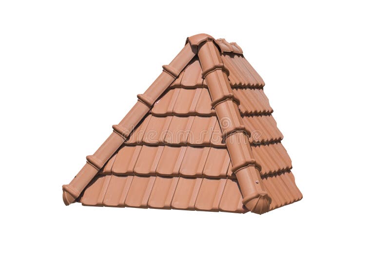 Triangular Metal Roof Isolated On White Background Stock Image - Image ...