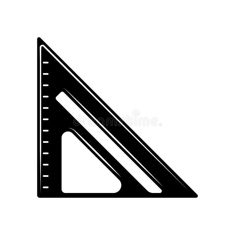 Triangular Ruler Engraving Composition Stock Vector - Illustration of ...