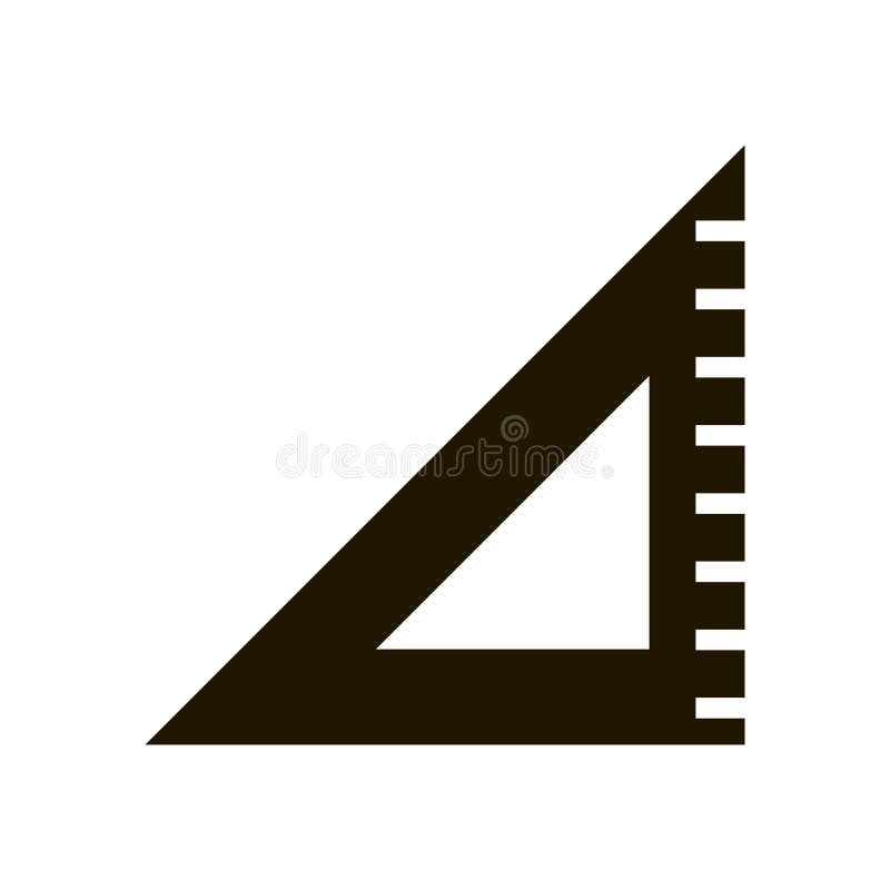 Triangular Ruler Icon in Trendy Flat Style Isolated. Eps 10. Stock ...
