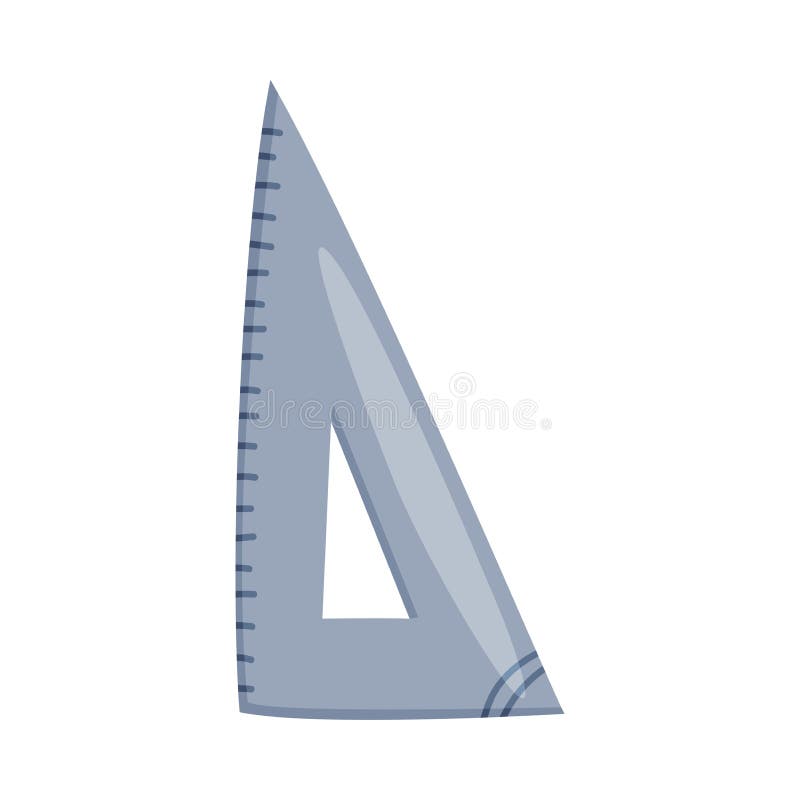 Triangular Ruler or Line Gauge As Office Supply and Stationery Object ...