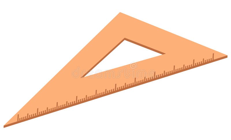 Triangular Ruler or Measuring Tool, Stationery Stock Vector ...