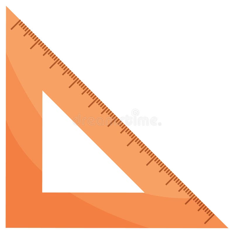 Triangular Ruler or Measuring Tool, Stationery Stock Vector ...