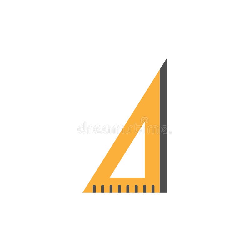 Triangular Ruler Vector Color Icon Stock Vector - Illustration of ...