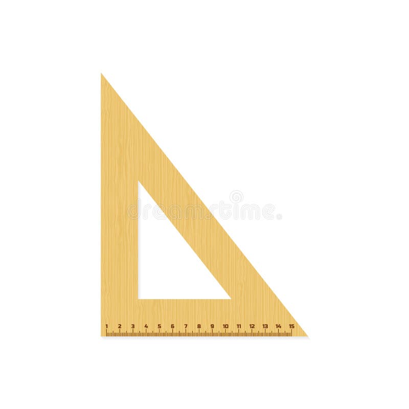 Triangular Ruler Vector Flat Material Design Isolated on White ...