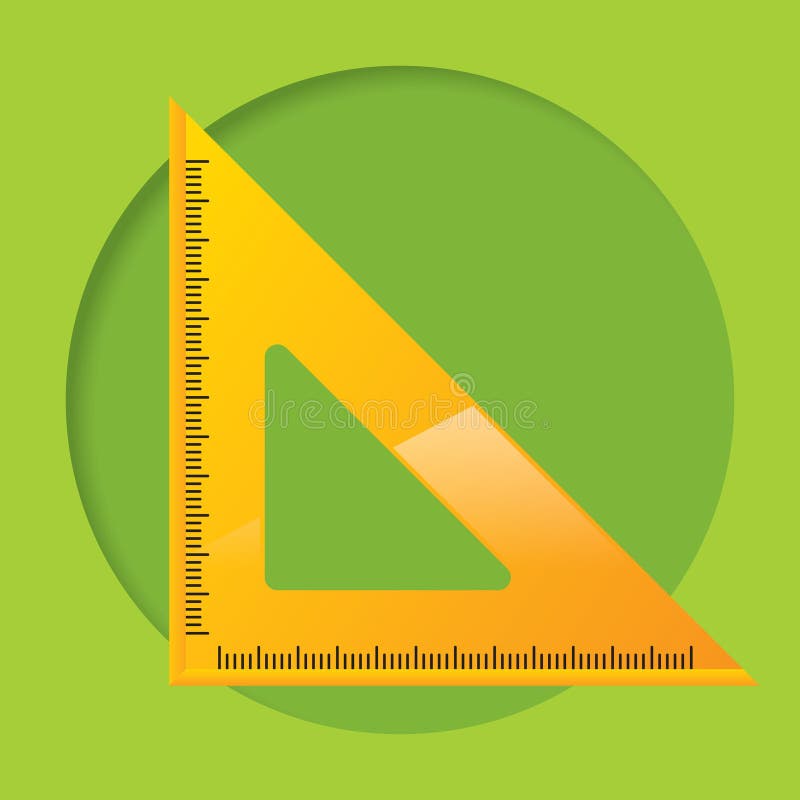 Triangular Ruler. Vector Illustration Decorative Design Stock ...