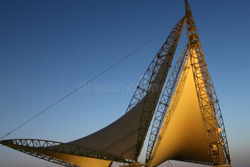 A Triangular Sail Stands in the City Park Stock Image - Image of ...