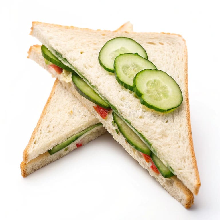 Triangular Sandwich with Cucumber Isolated on Transparent Background ...