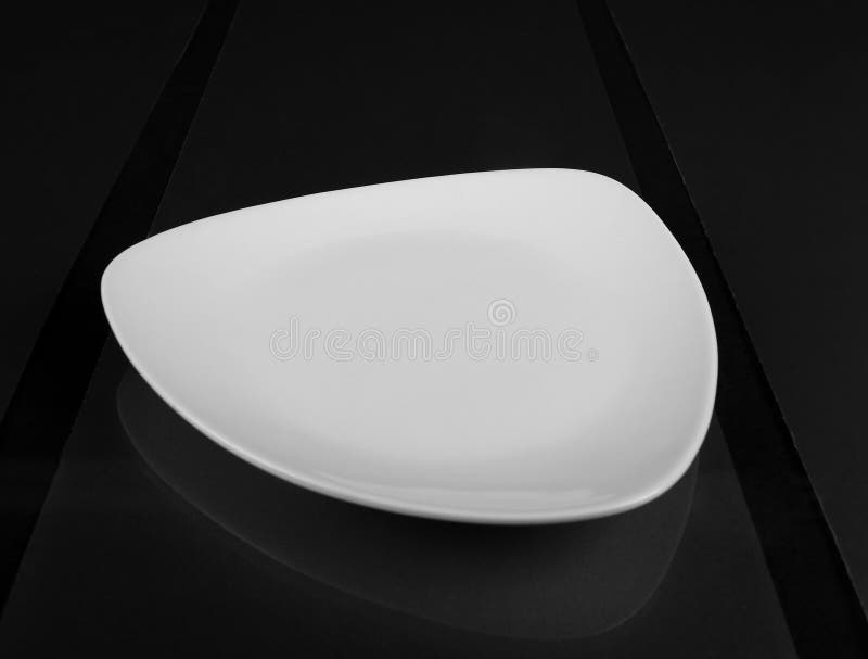Triangular Shallow Porcelain Bowl Stock Photo - Image of lunch ...