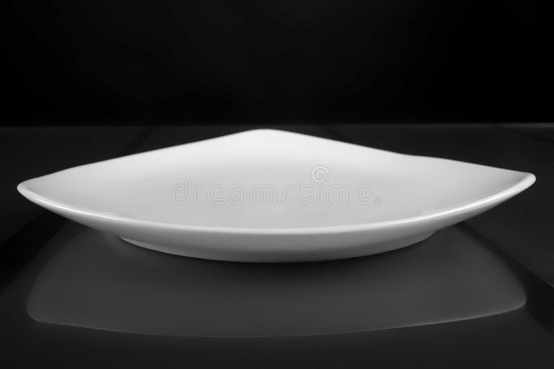 Triangular Shallow Porcelain Bowl Stock Photo - Image of kitchen ...