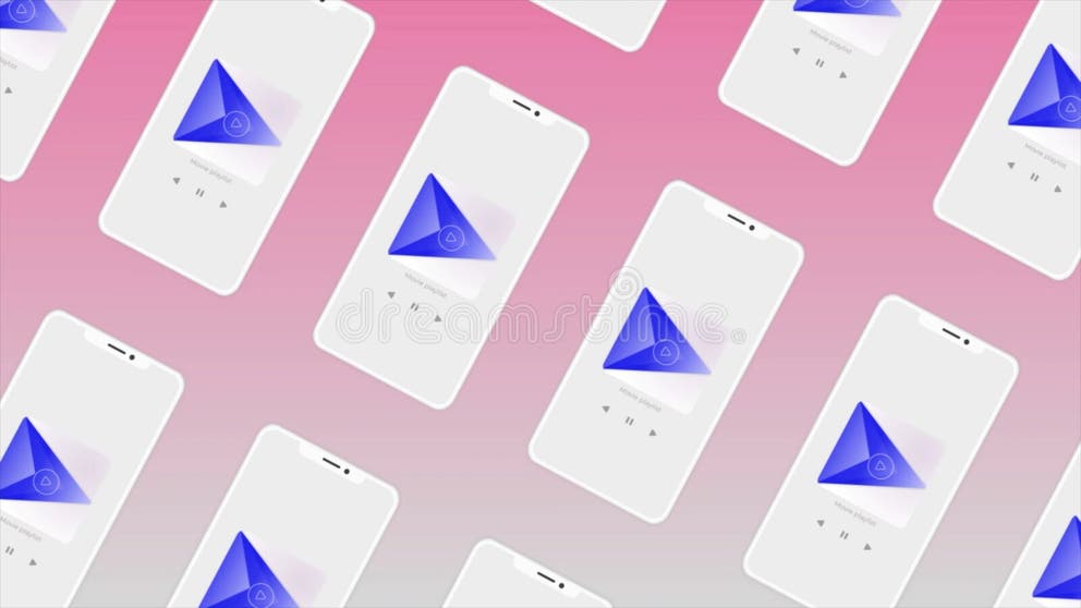 Triangular Shaped Icon of Music Player Application for Smartphone or ...