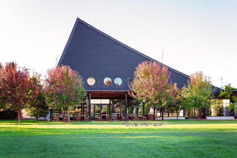 Triangular Shaped Roof on an a Resort Building Stock Image - Image of ...
