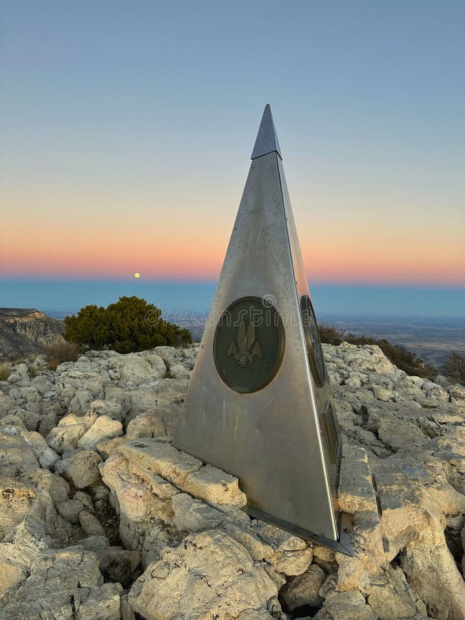 Triangular-shaped Stone Monument in Beach Editorial Stock Image - Image ...