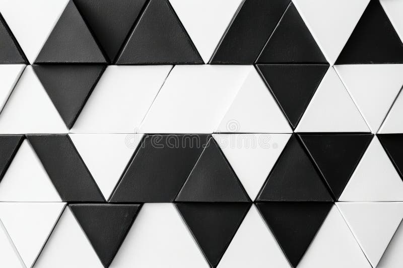 Geometric Triangle Pattern in Black and White Creating a Clean ...