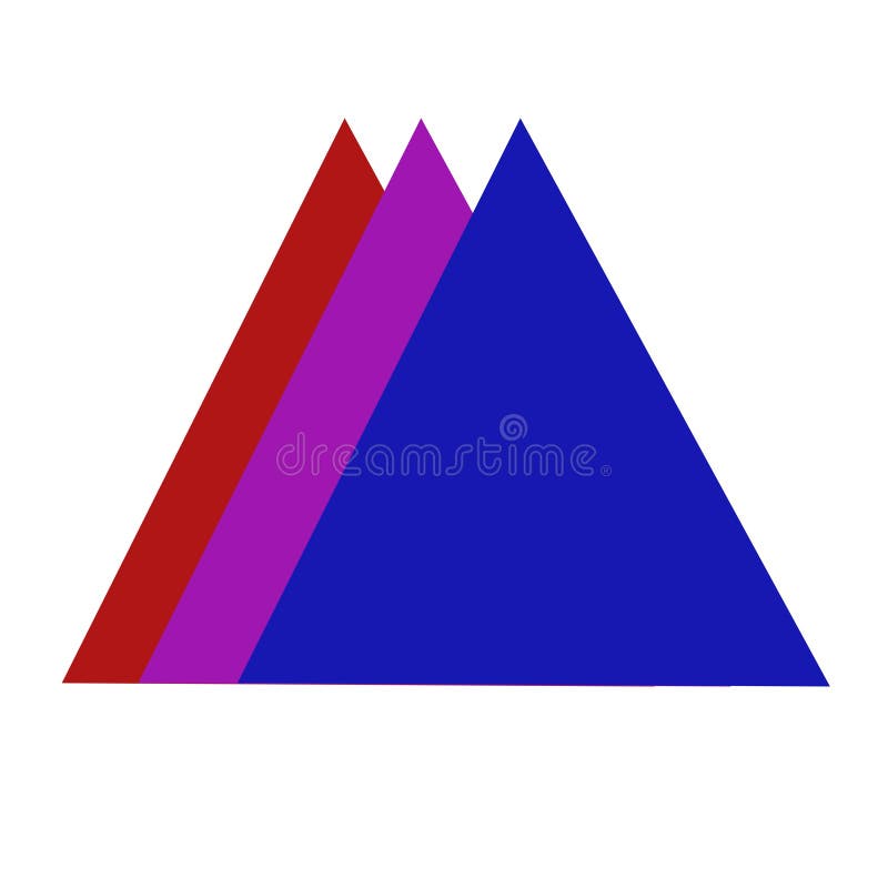 Triangular Shapes with Different Colors Combined Stock Illustration ...
