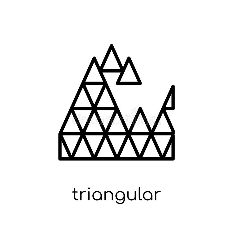 Triangular Shapes Forming Waves Icon. Trendy Modern Flat Linear Stock ...