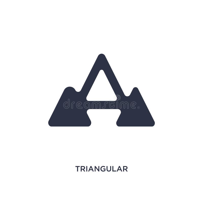Triangular Shapes Forming Waves Icon on White Background. Simple ...