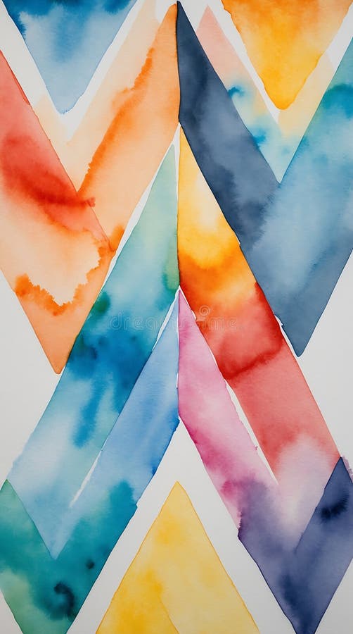 Colorful Watercolor Triangles Blending Together for a Dynamic Wallpaper ...