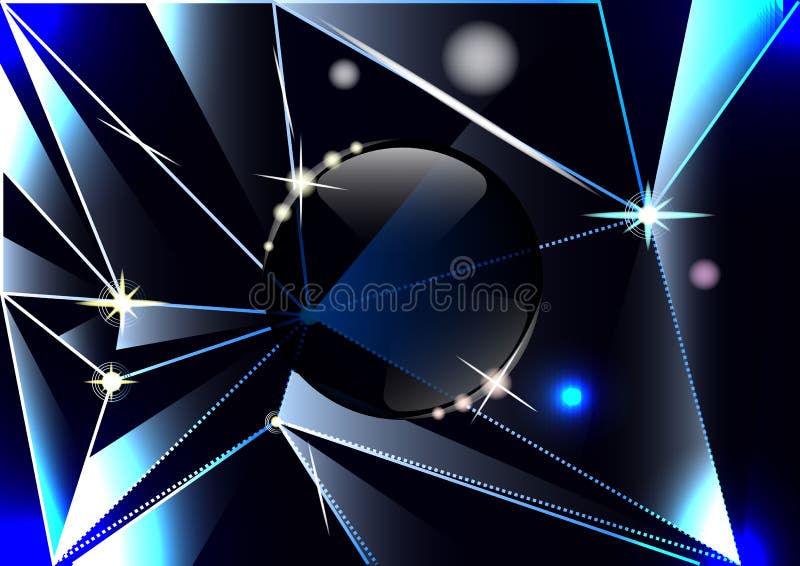 Triangular Shards of Dark Glass, Prisms, Glass Ball, Abstract ...