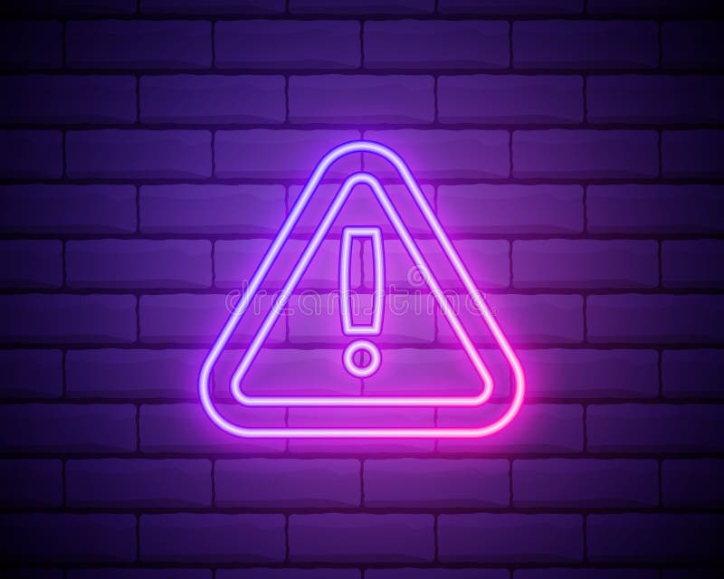 Neon Exclamation Point Stock Illustrations – 567 Neon Exclamation Point ...