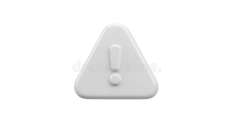 Triangular Sign with Rounded Edges Featuring a Raised Exclamation Mark ...