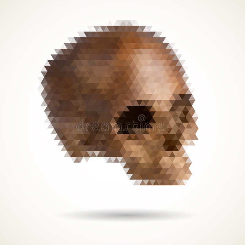 Triangle-skull-contour-white Stock Vector - Illustration of skeleton ...