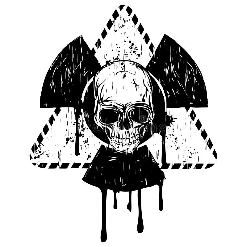 Triangular skull radiation stock vector. Illustration of radiation ...