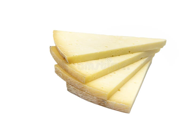 Triangular Slice of Old Cheddar Cheese. Piece of Yellow Cheese with ...