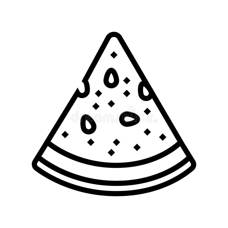Cut Slice Watermelon Color Icon Vector Illustration Stock Image - Image ...