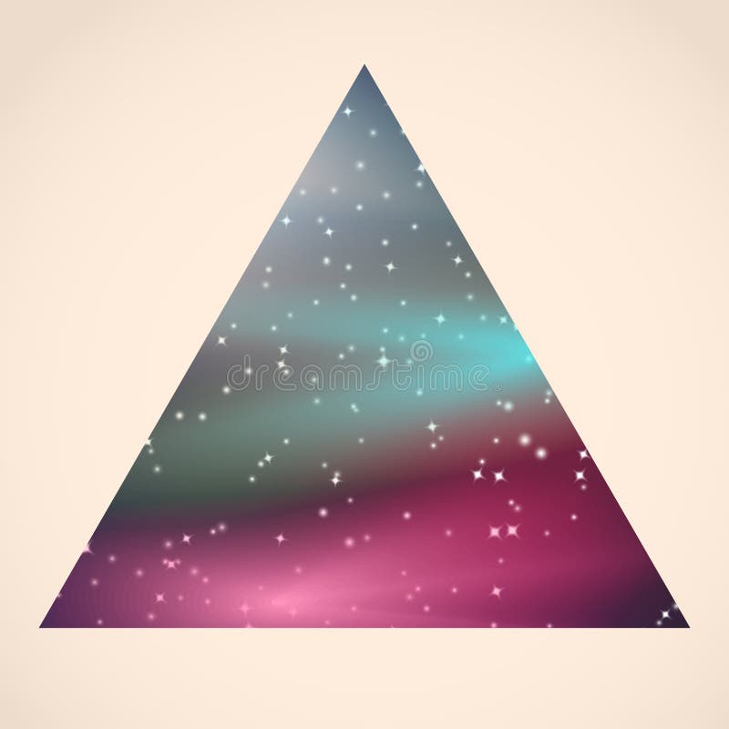 Triangular space design. stock vector. Illustration of bright - 34643984