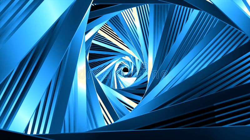 Triangular Spiral Twisted Corridor, Geometric Spinning Background ...