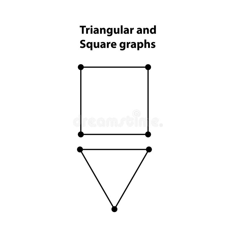 Triangular and Square Graph. Scared Geometry Vector Design Elements ...