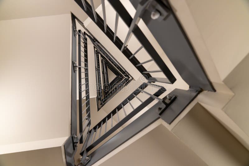 Triangular Staircase Creates Stunning Visual in Modern Building Stock ...