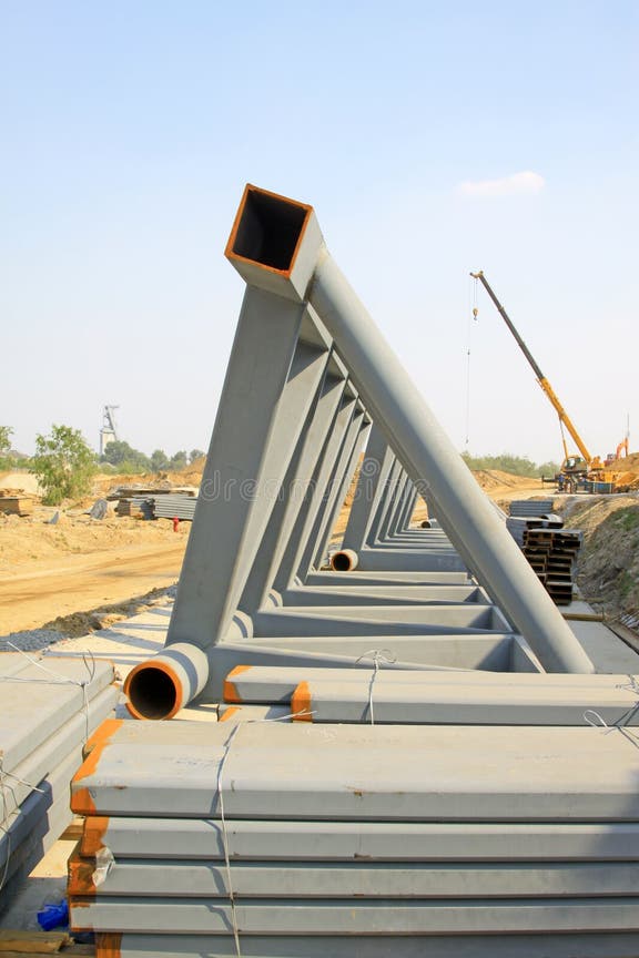 Triangular Steel Frame Structure Stock Photo - Image of park, features ...