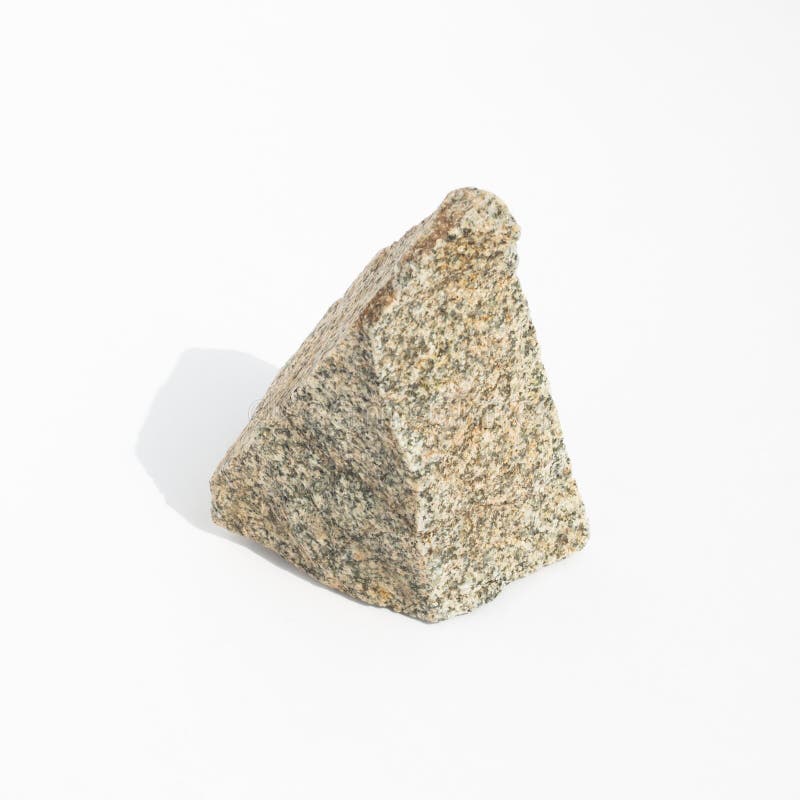 Triangular Stone on a White Background Stock Image - Image of ...