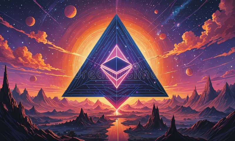 Triangular Structure with Central Diamond-shaped Symbol is Surrounded ...