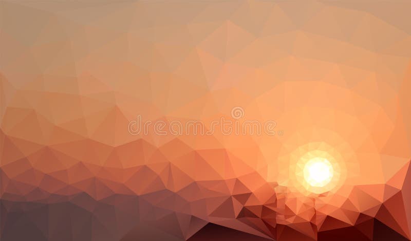 Triangular sunset stock illustration. Illustration of graphic - 94639720